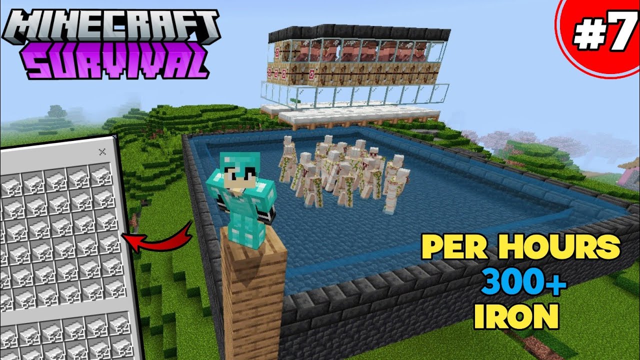 I Made MORE Fastest🔥Iron Farm In MY SURVIVAL WORLD😱 - YouTube