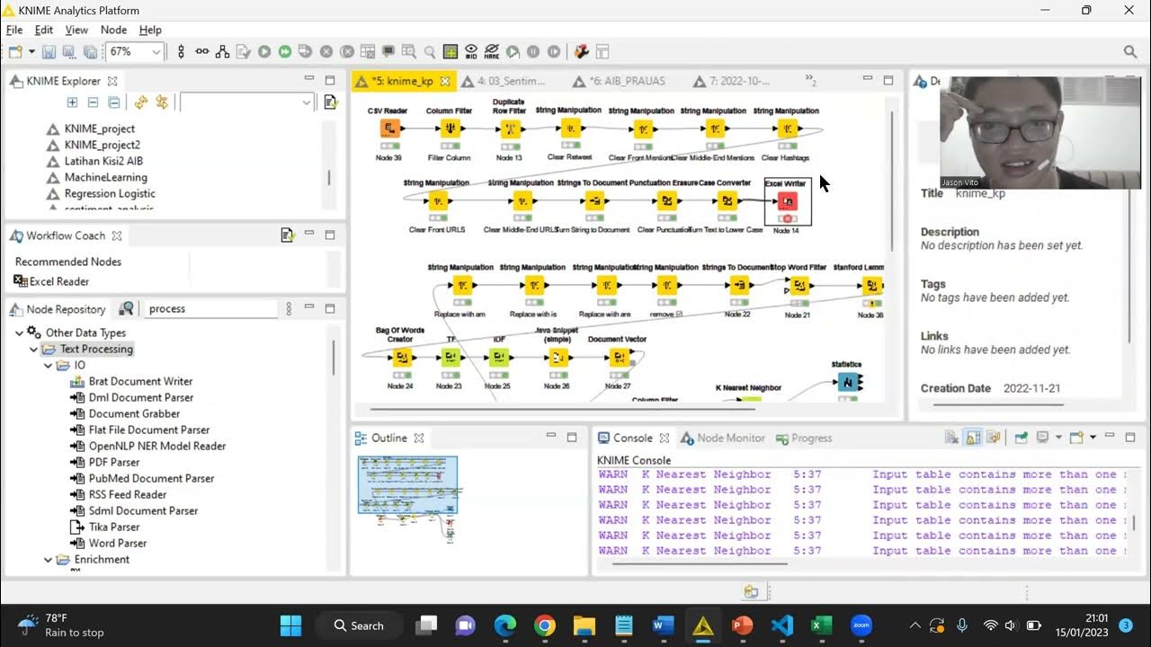Sentimen Analisis Pada Twitter Menggunakan KNIME dengan Algoritma K-NN - YouTube
