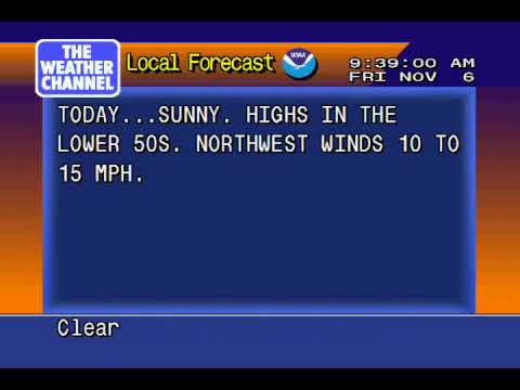 WeatherStar 4000 Emulator - 11/6/09 - YouTube