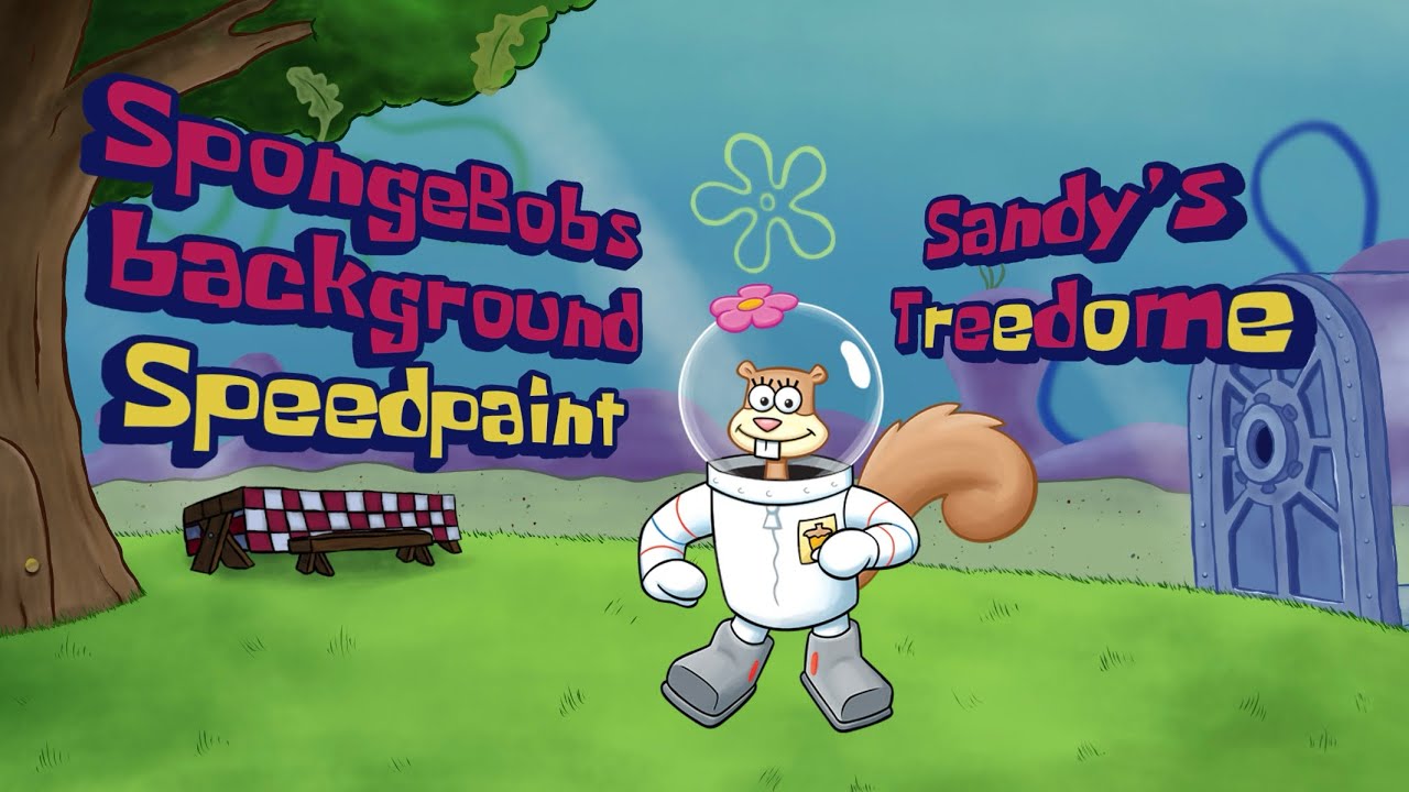 SpongeBob background Speedpaint Sandy’s Treedome (season 1 style ...