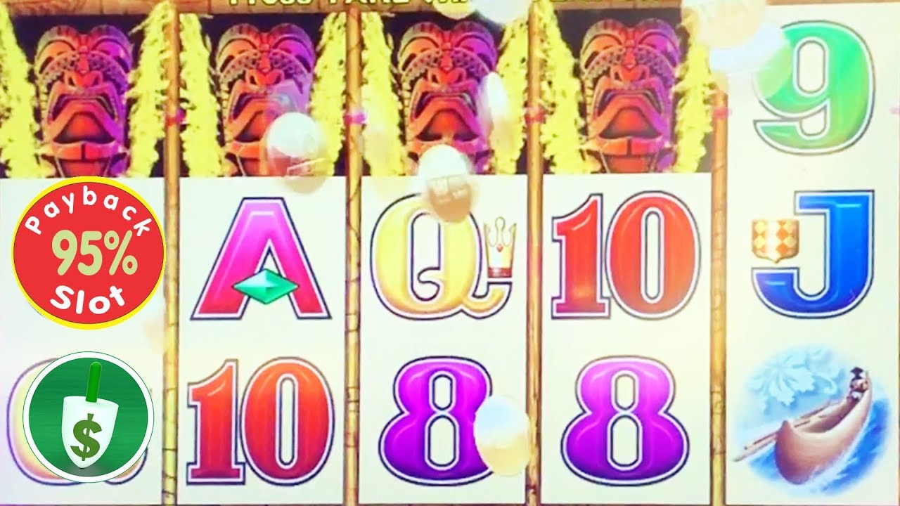 Tiki Torch 95% payback slot machine, bonus - YouTube