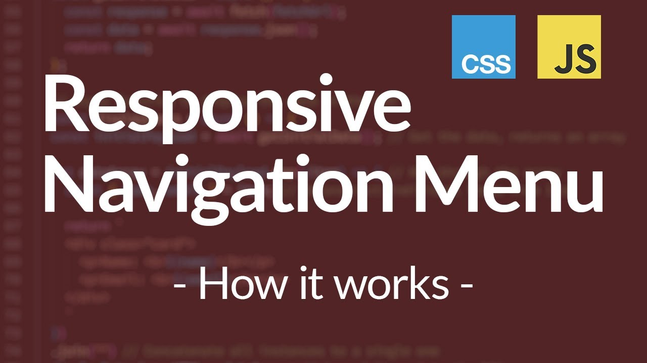 Build A Responsive Navigation Menu Using Css And Javascript Youtube 7350
