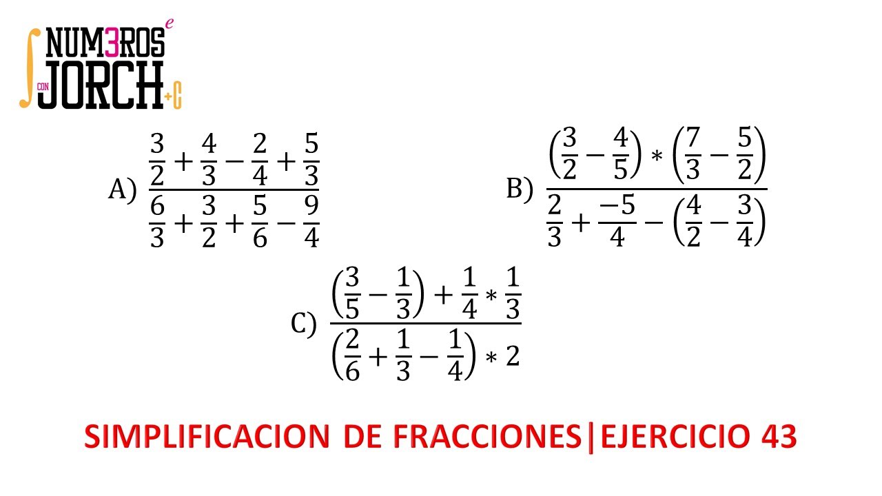 FRACCIONES COMPLEJAS | EJERCICIO 44 - YouTube