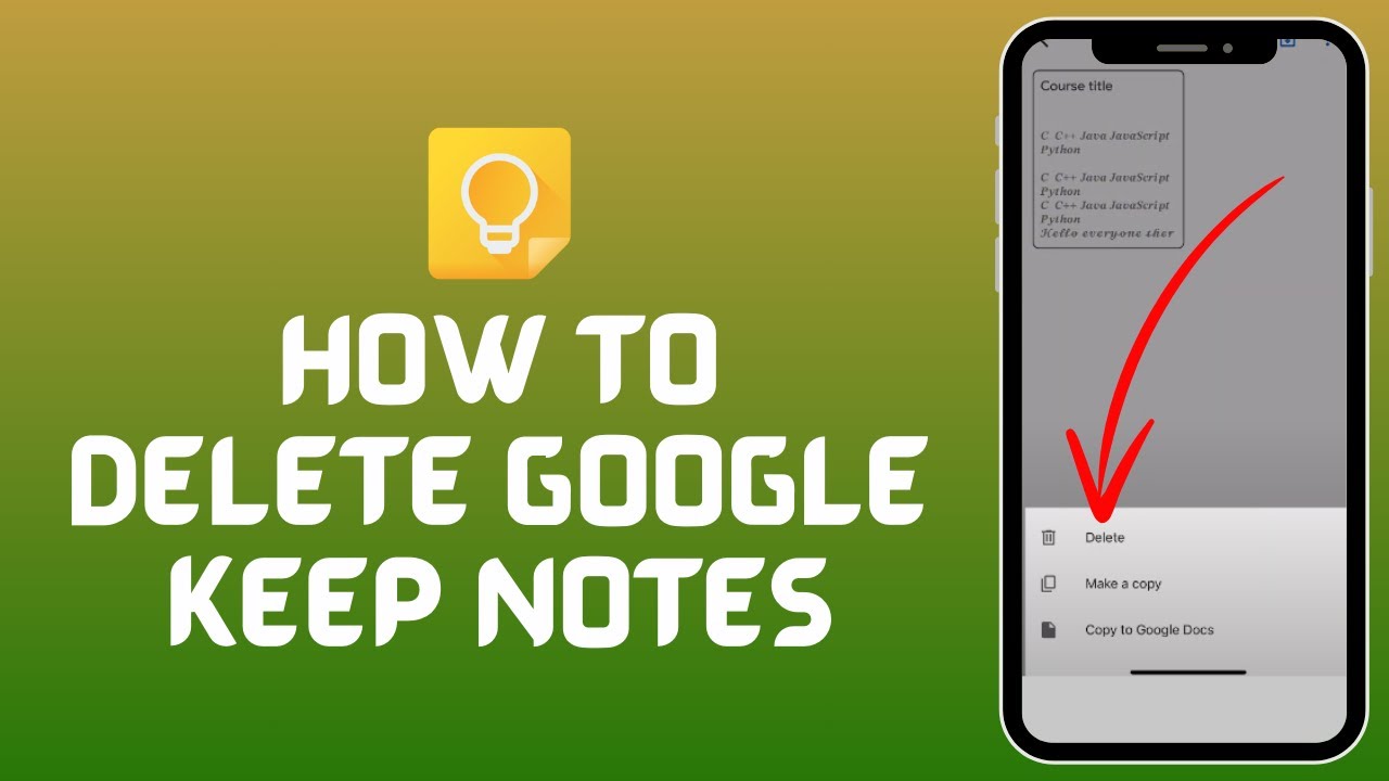 How to Delete Notes in Google Keep Notes (2024) | Google Keep Tutorial ...
