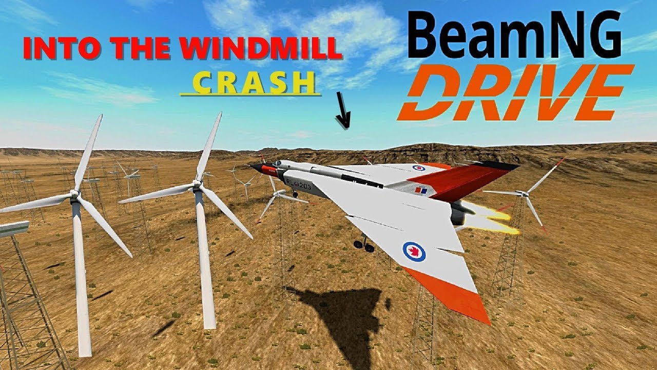 SUPER SONIC JET CRASH INTO WINDMILL | BEAMNG DRIVE - YouTube