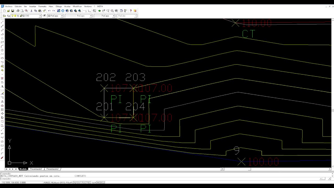 CREACIÓN DE SUPERFICIE Y CURVADO AUTOCAD MDT | TOPOGRAFIA PRACTICA #6 ...