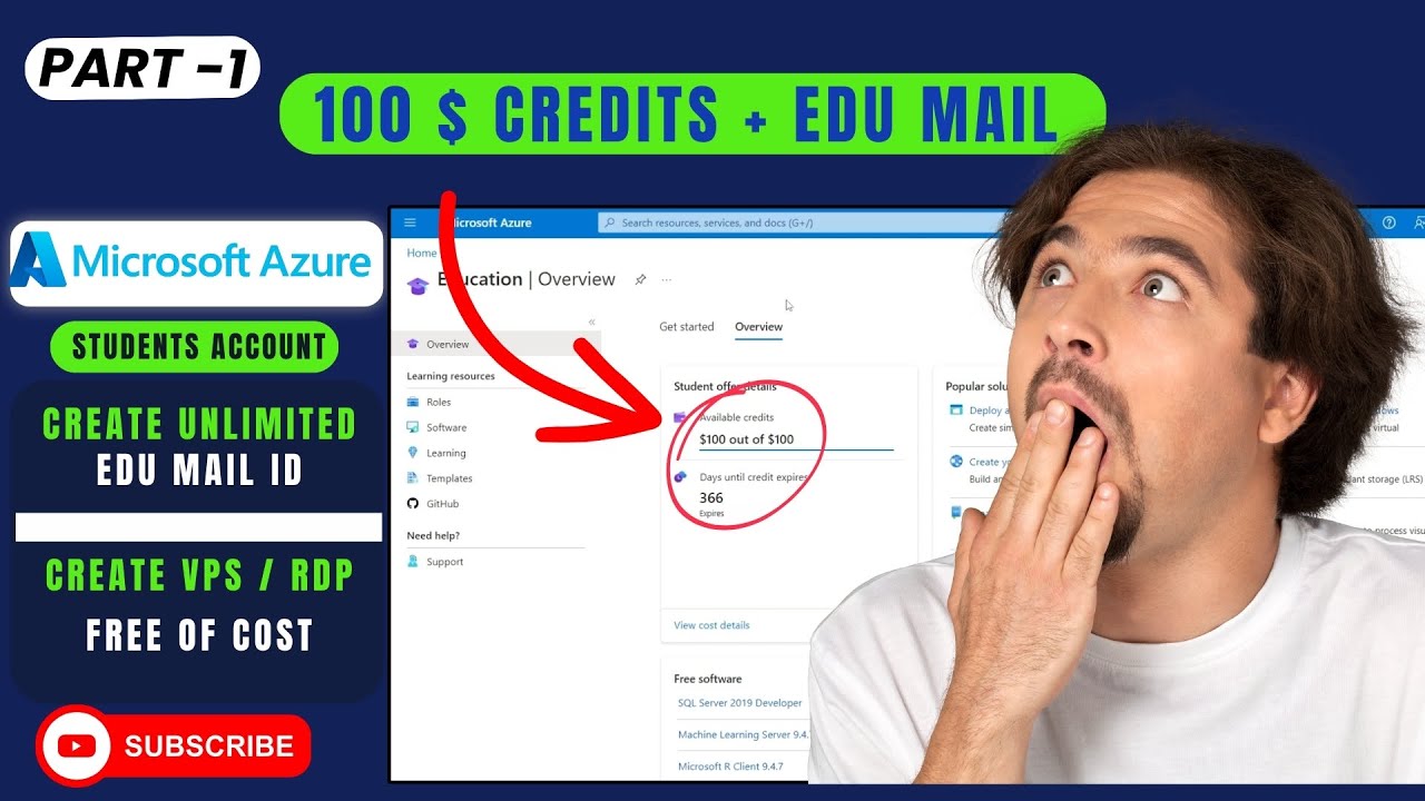 Azure 100$ Student Edu Mail Account Create Complete Guide 2024 ...
