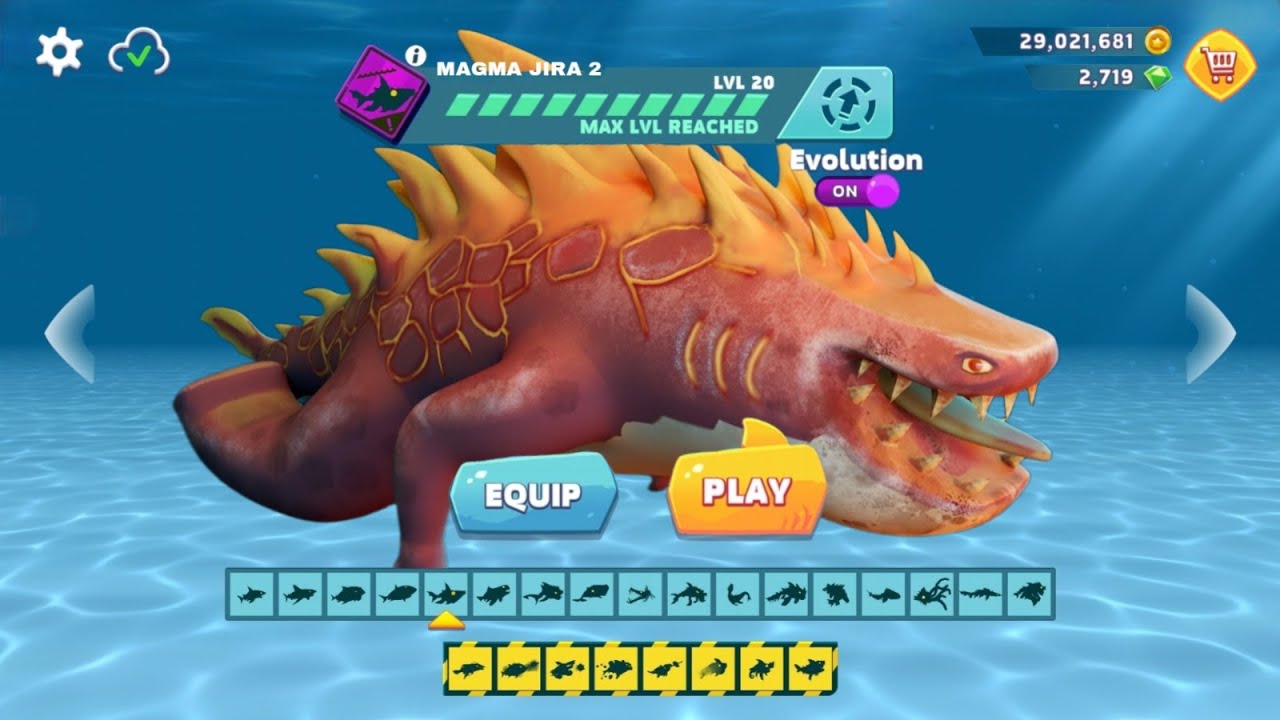 NEW MAGMAJIRA GAMEPLAY IN HUNGRY SHARK EVOLUTION NEW MAP - Hungry Shark ...