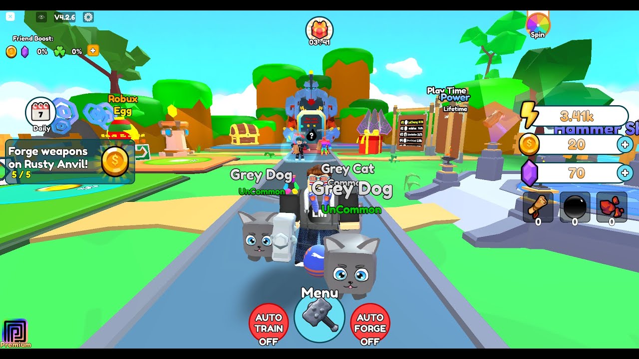 I play Weapon Forge Simulator on Roblox - YouTube