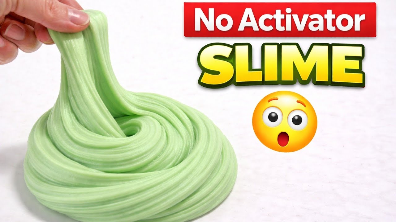 How to Make Slime Without Activator or Borax | No Activator Slime ASMR ...