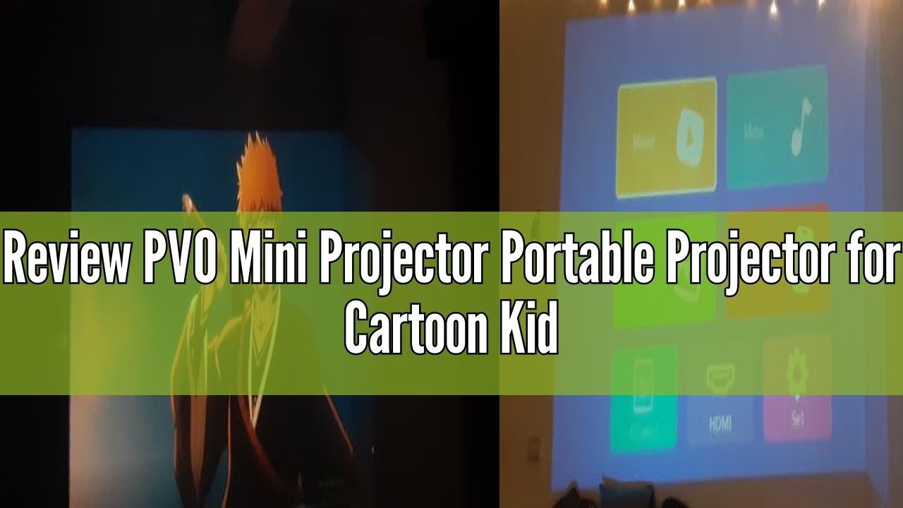 Review PVO Mini Projector Portable Projector for Cartoon Kids Gift ...