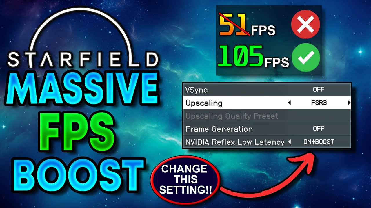 Starfield - Massive FPS BOOST Changing This Single Setting - YouTube