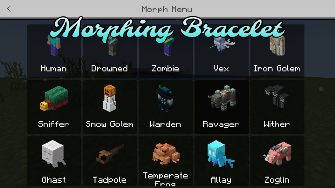 Morphing Bracelet [ALPHA] Addon for Minecraft Pe 1.20.40+ || ZhekaOP - YouTube