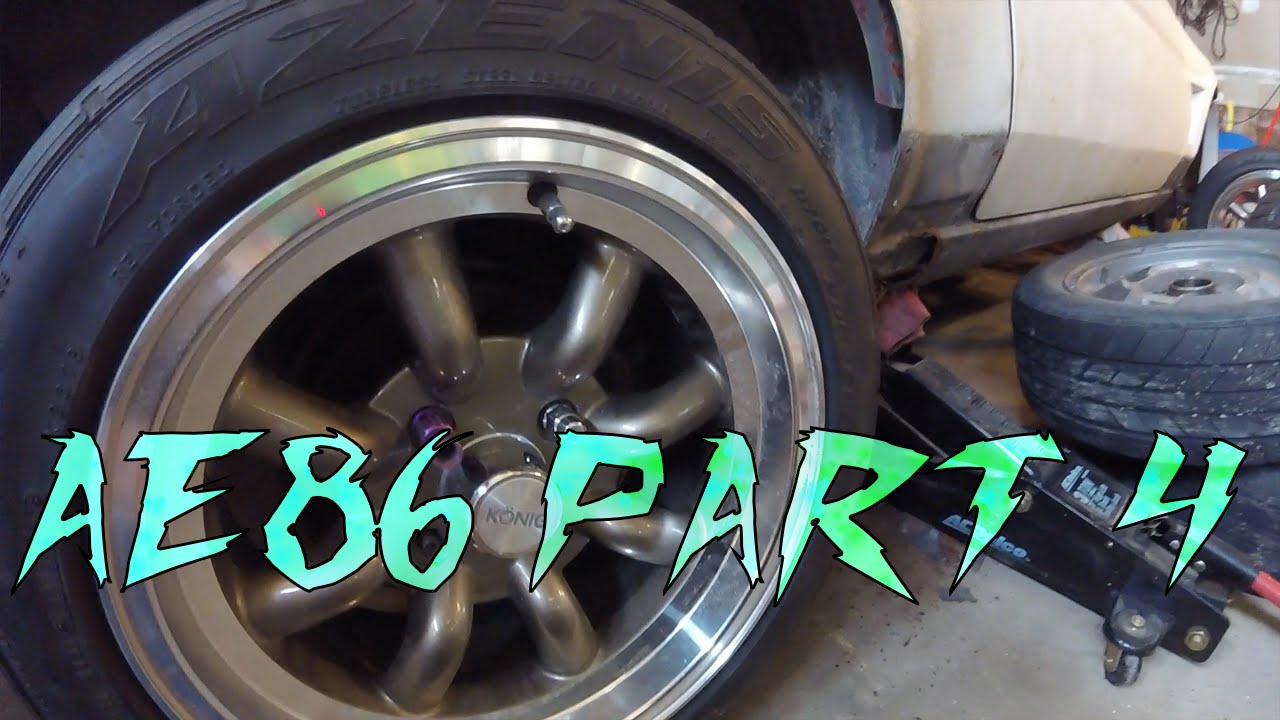 Toyota AE86 Build #4 - 86 Gets New Wheels - YouTube