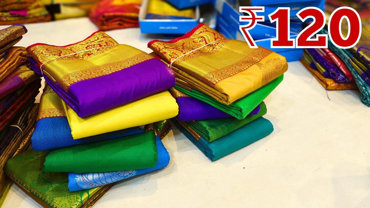Wholesale Sarees ₹120 Silk Pattu Sarees పెళ్లిళ్ల కోసం ఆఫర్ - YouTube