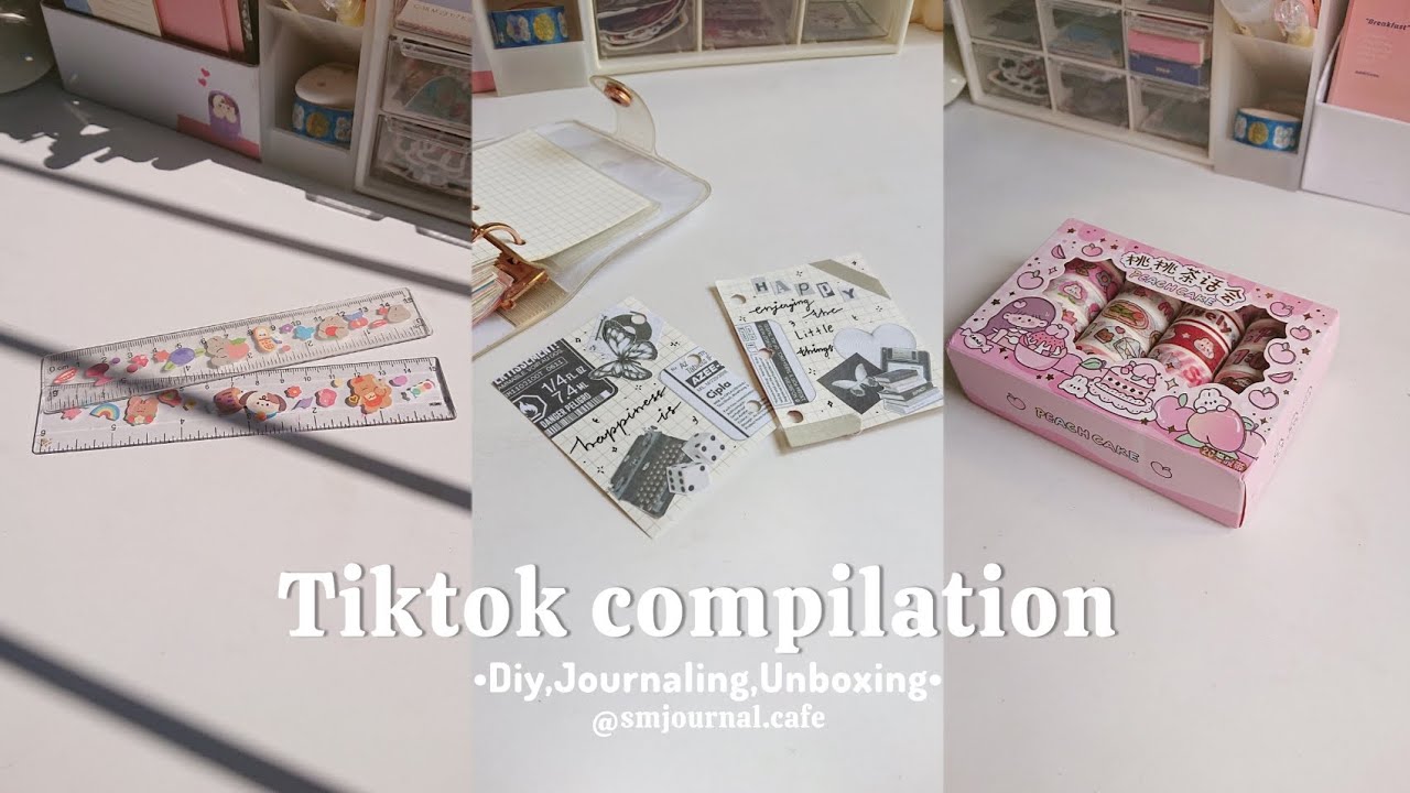 Tiktok Compilation #02 ( Diy, journaling and unboxing stationery) 🍮️ ...