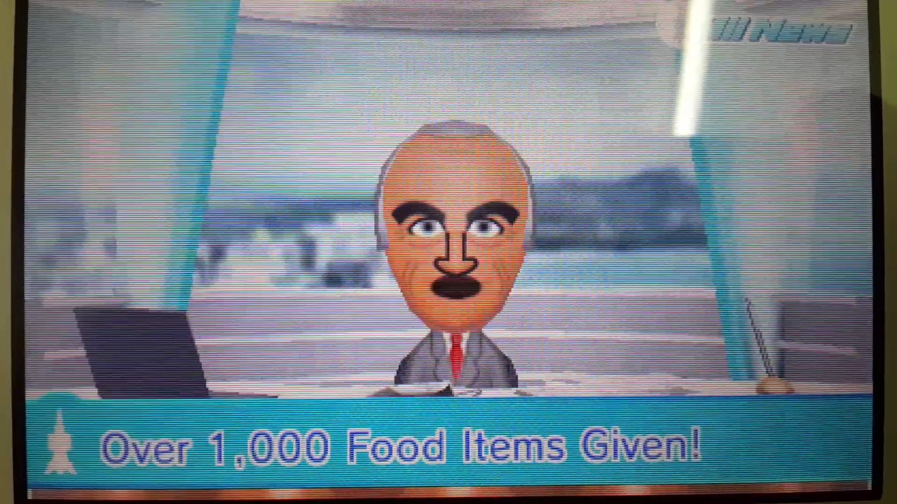 Tomodachi Life - Mii News - Over 1,000 Food Items Given! - YouTube