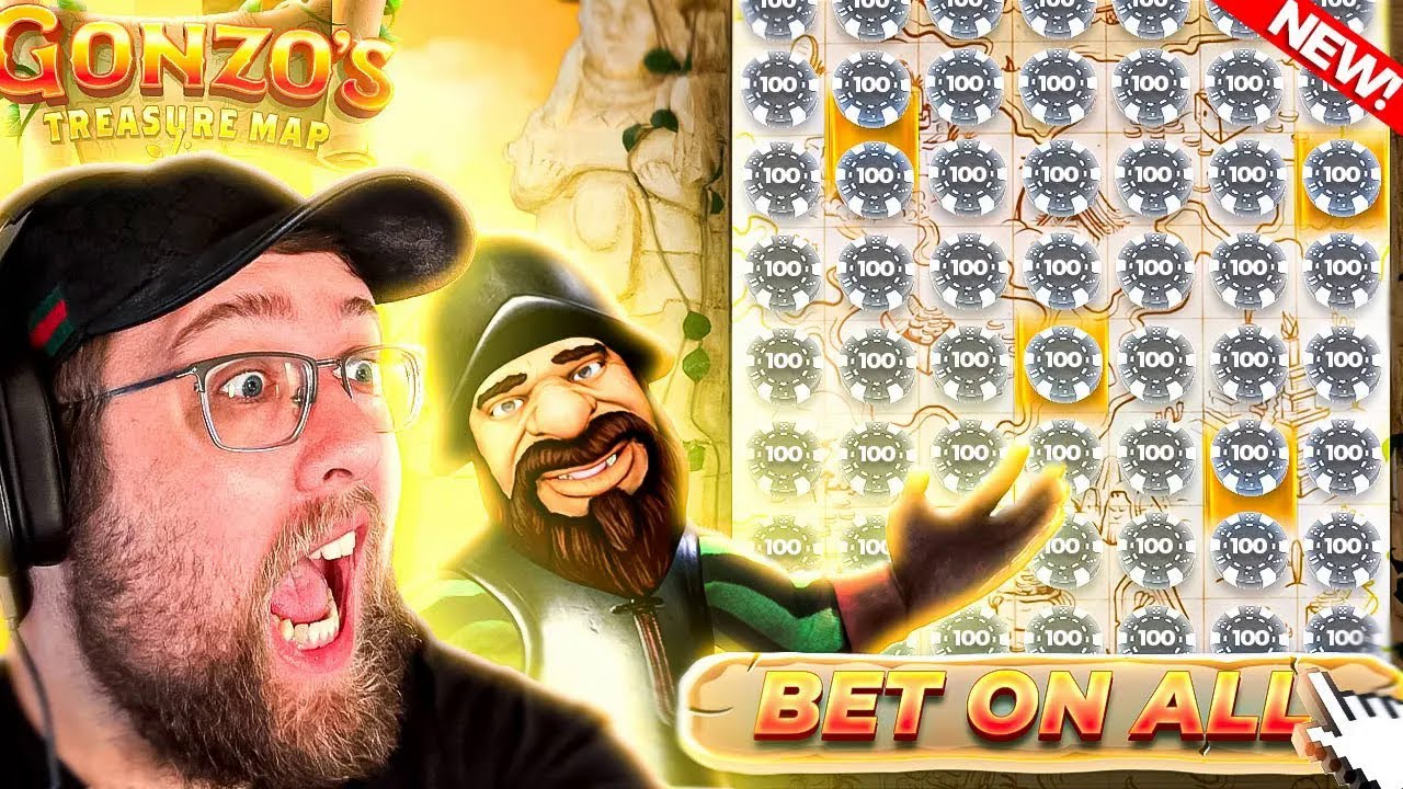 INSANE BETS ON NEW GONZO TREASURE MAP GAME SHOW! - YouTube