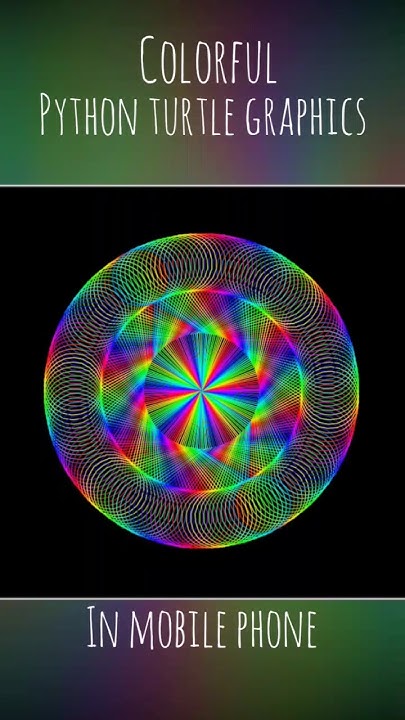 Multicolor Python Turtle Graphics 🐍🐢shortsviral Coding Python Programming Trendingcoder