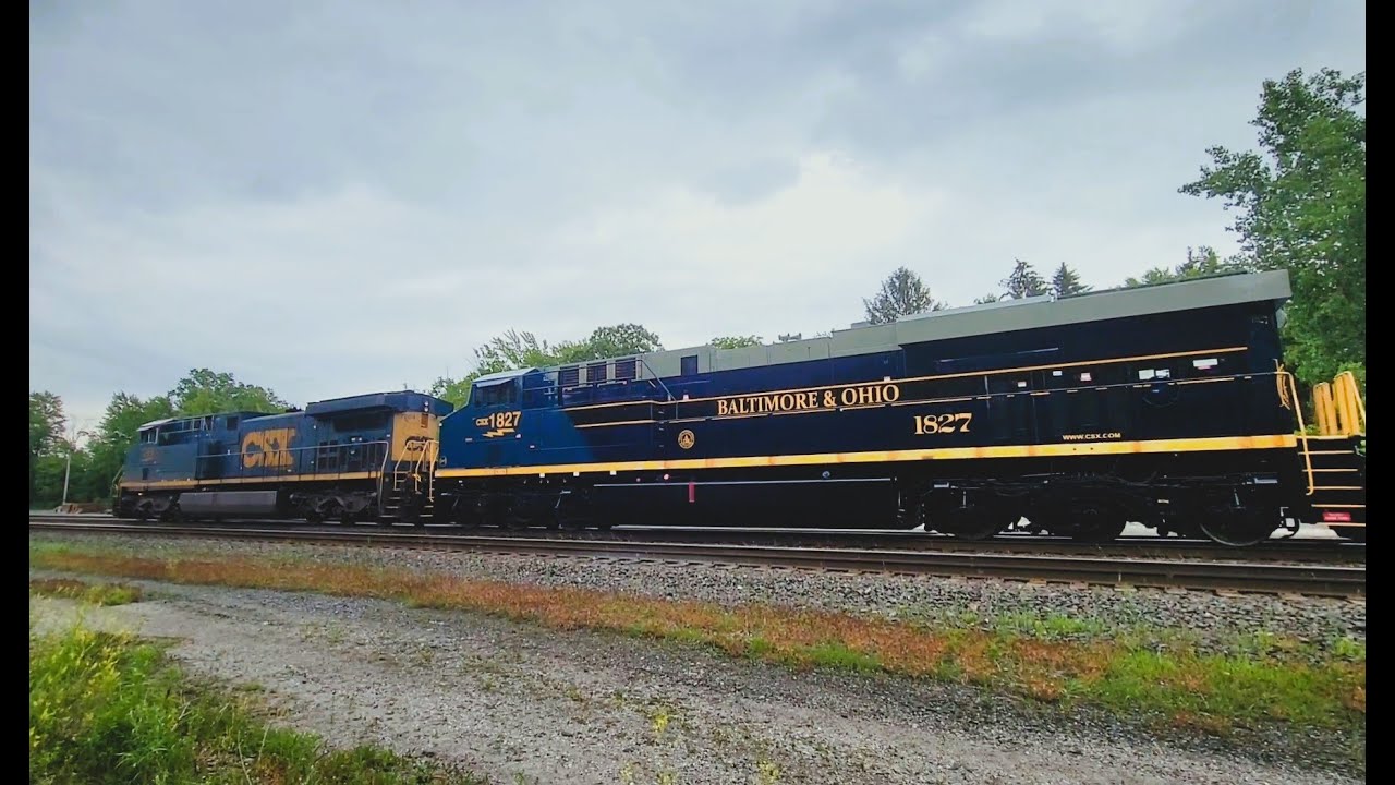 CSX Baltimore and Ohio 1827 ~ Heritage Unit ~ - YouTube