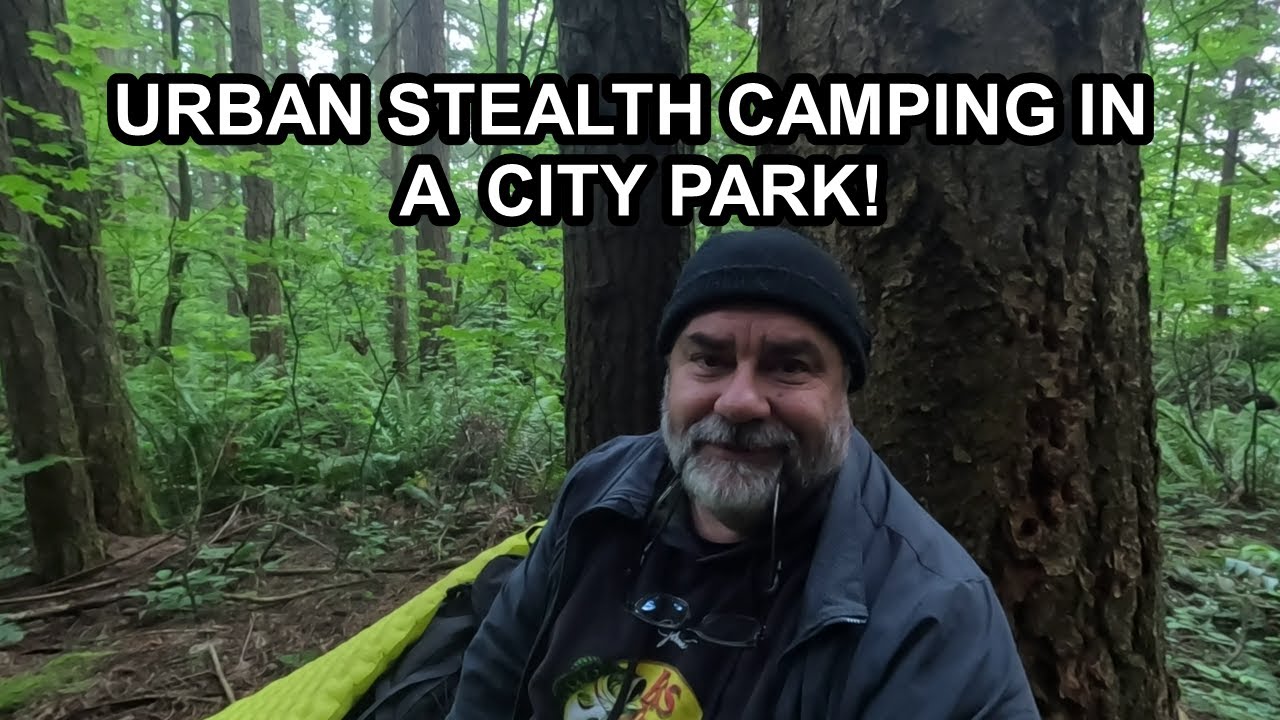 URBAN STEALTH CAMP IN A CITY PARK RAIN FOREST! FEATURING: MARCO ...