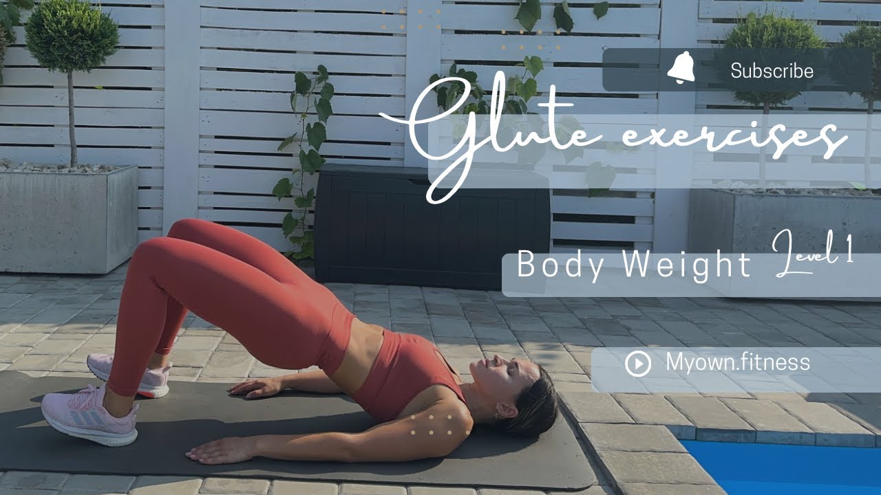 Glute workout at Home - no equipment || Level 1 - YouTube