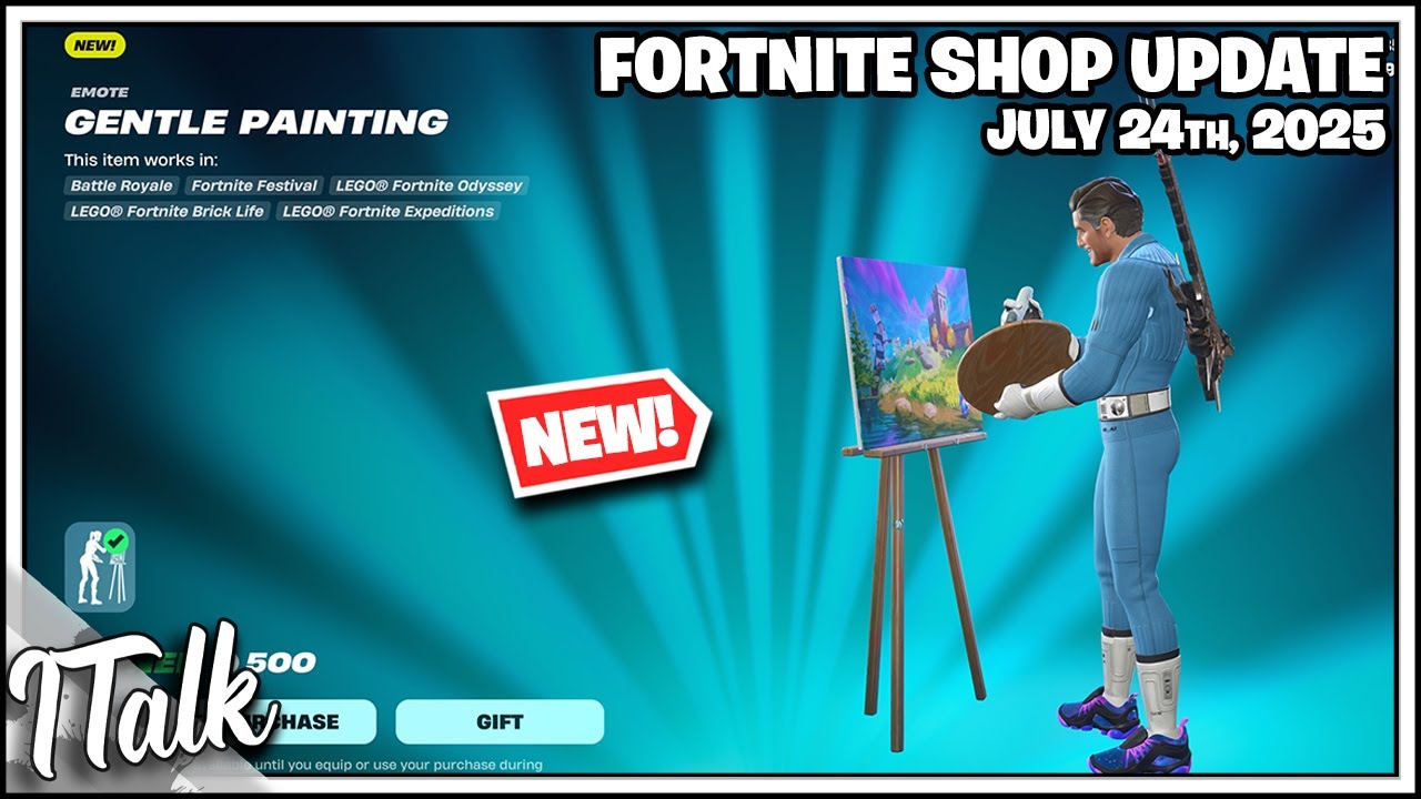 Fortnite Shop *NEW* BOB ROSS EMOTE! [July 24th, 2025] (Fortnite Chapter ...