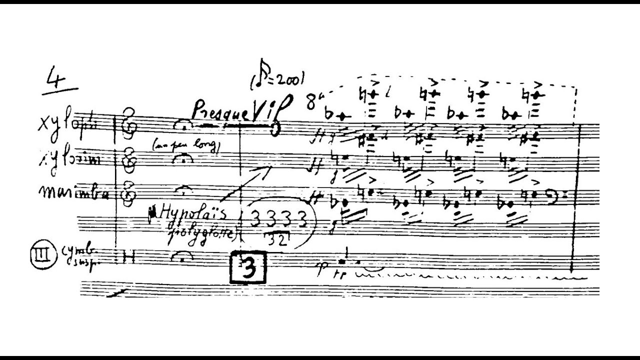 Olivier Messiaen: "La Ville d'En-Haut" [extraits avec manuscrit ...