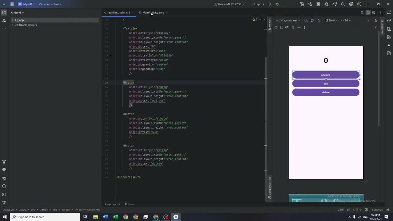 Digital Tasbih App Tutorial: Auto Increment & Decrement in Java | day-3 ...