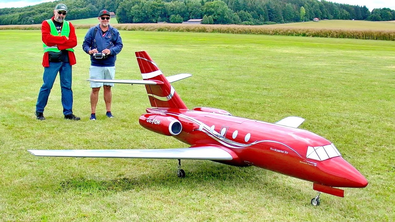 STUNNING !!! HUGE !!! RC DASSAULT FALCON 20 / SCALE MODEL TURBINE JET ...