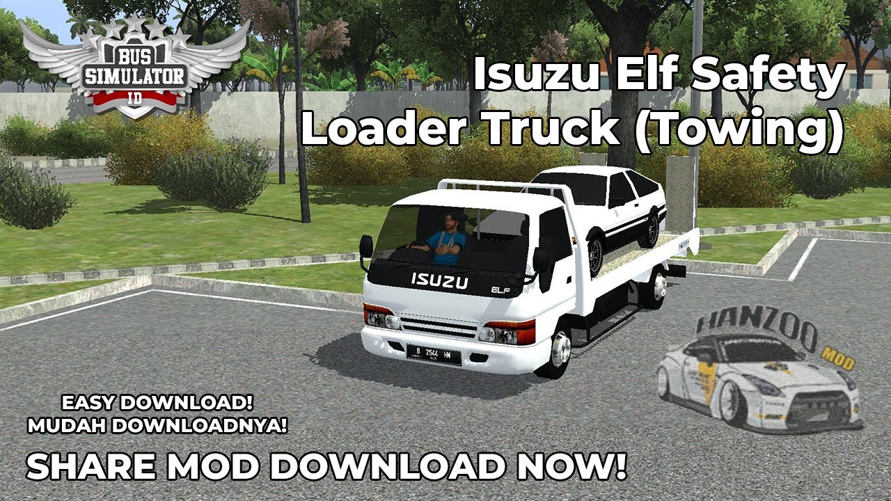 Share Mod Isuzu Elf Safety Loader Truck (Towing) - BUSSID NEW PATCH ...