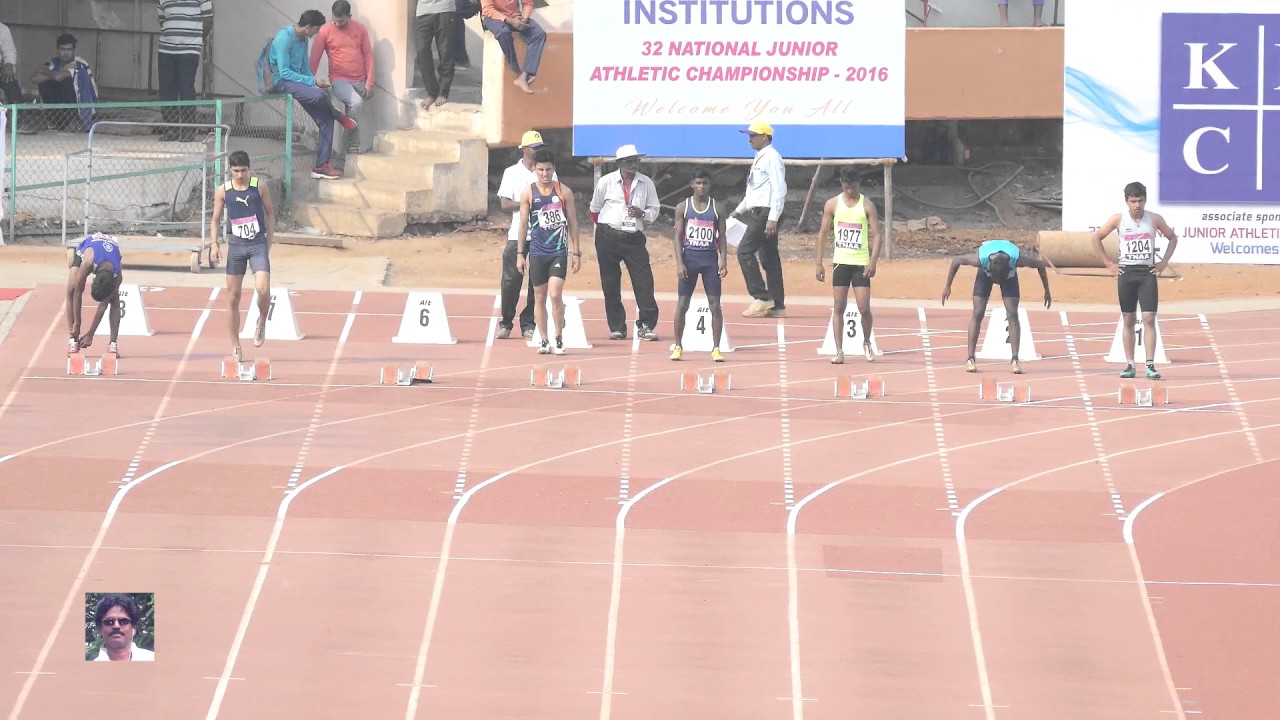 BOYS U14 100m RUN FINAL. 32nd NATIONAL Jr. ATHLETICS CHAMPIONSHIPS-2016 ...