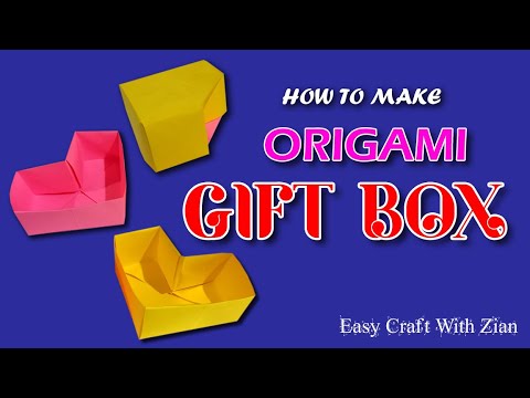 How to make origami gift box | Paper gift box | easy paper gift box ...