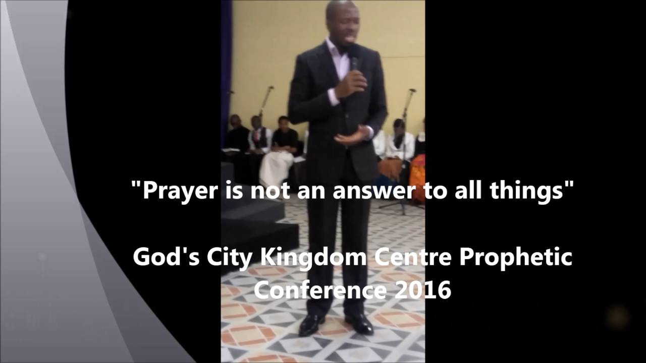 Prophet Sicelo Dlamini - Prayer is not not an answer to all things ...