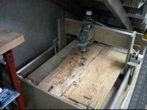 Wood engraving using homemade CNC - YouTube