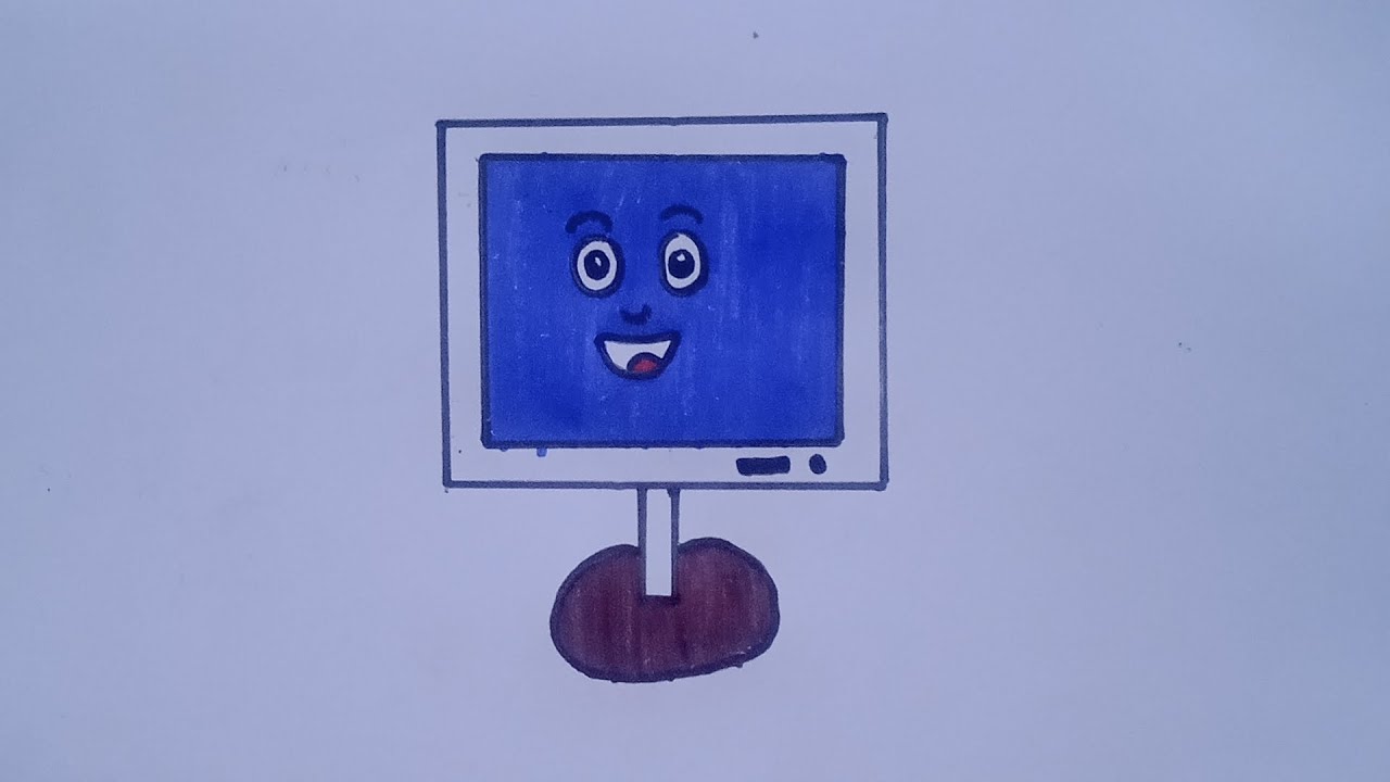 how to draw television | - YouTube