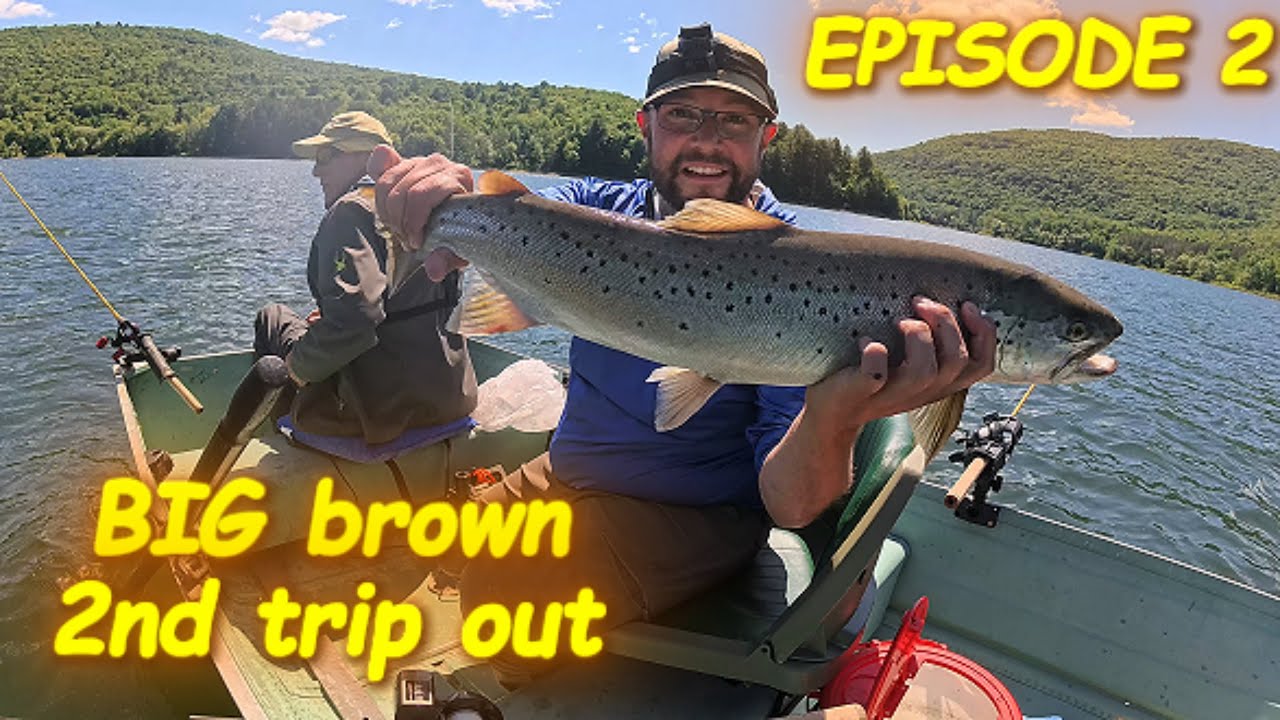 BIG brown trout fishing NYC reservoir - CHASING TROPHY BROWNS EP 2 ...