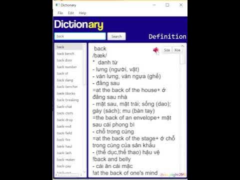 Eng-Vi Dictionary Java 18.10.14 - YouTube