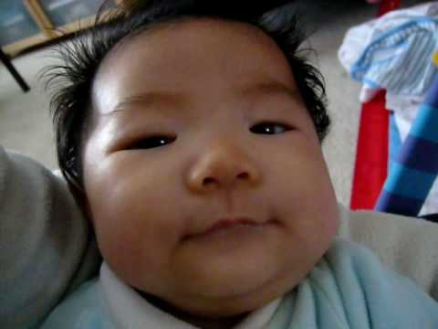 Smile at 68 days old - YouTube