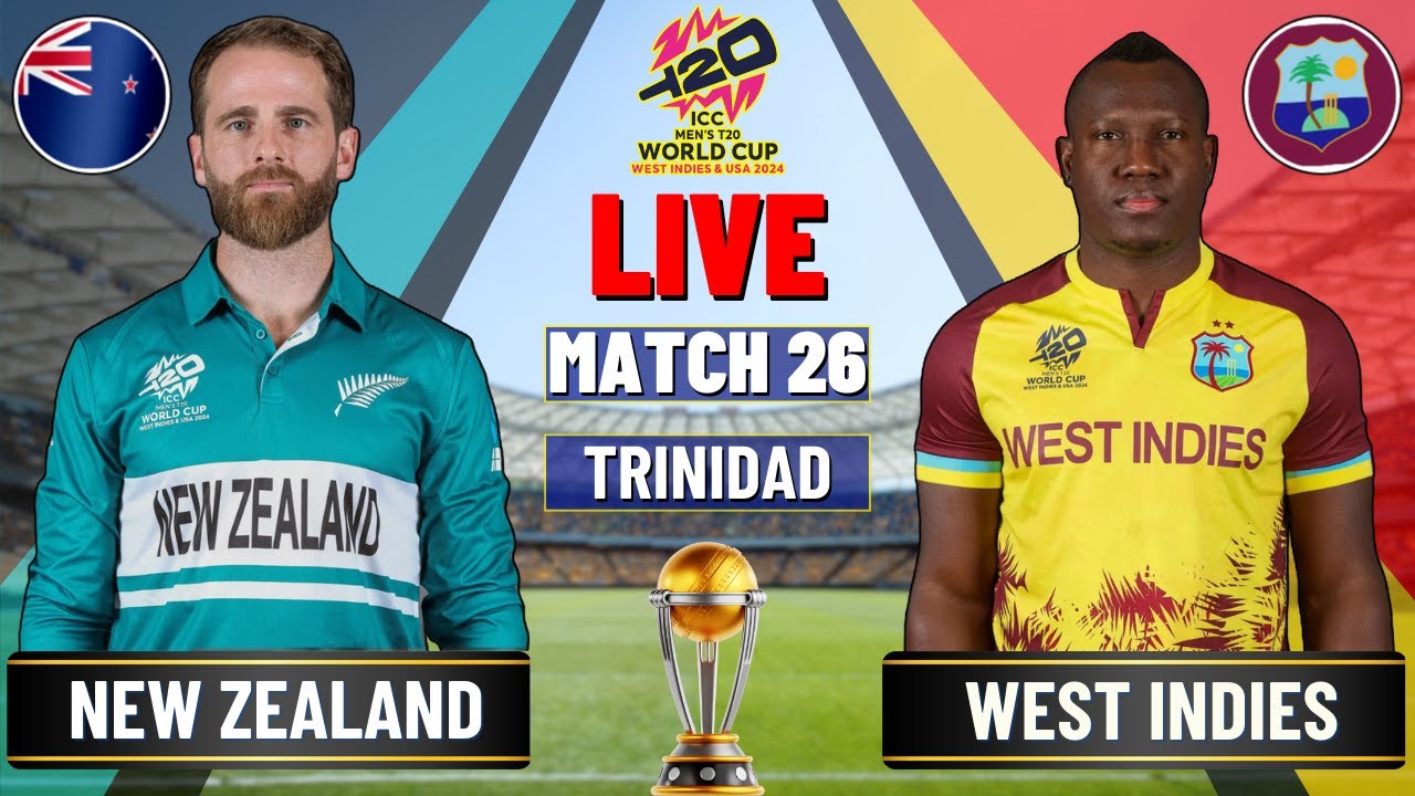 Live: New Zealand vs West Indies T20 World Cup Match 26, Live Match ...