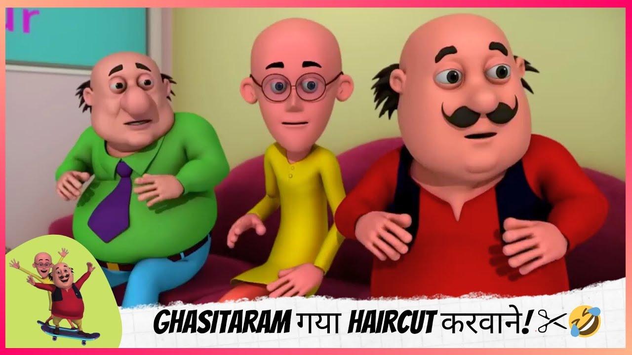 Ghasitaram गया Haircut करवाने! ️🤣 | Motu Patlu | मोटू पतलू - YouTube