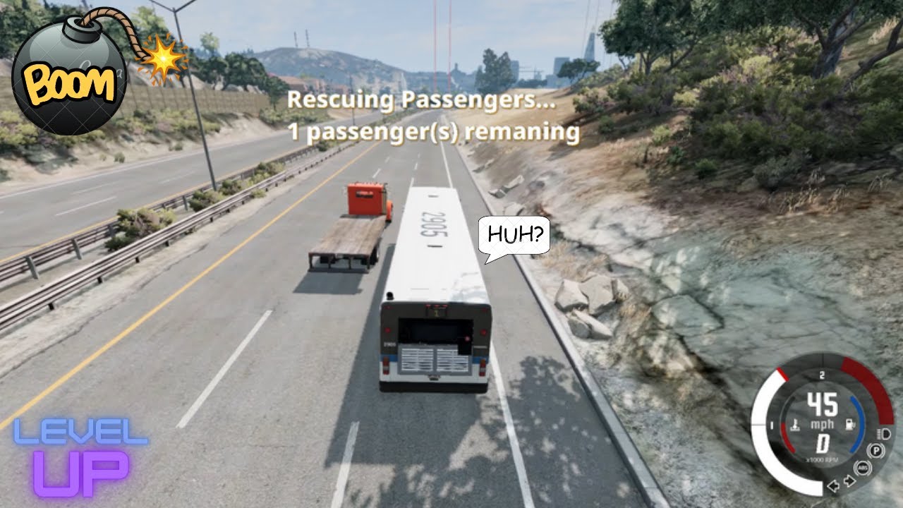 BEAMNG DRIVE. SPEED VS BOMB BUS CRASH MISSION - YouTube