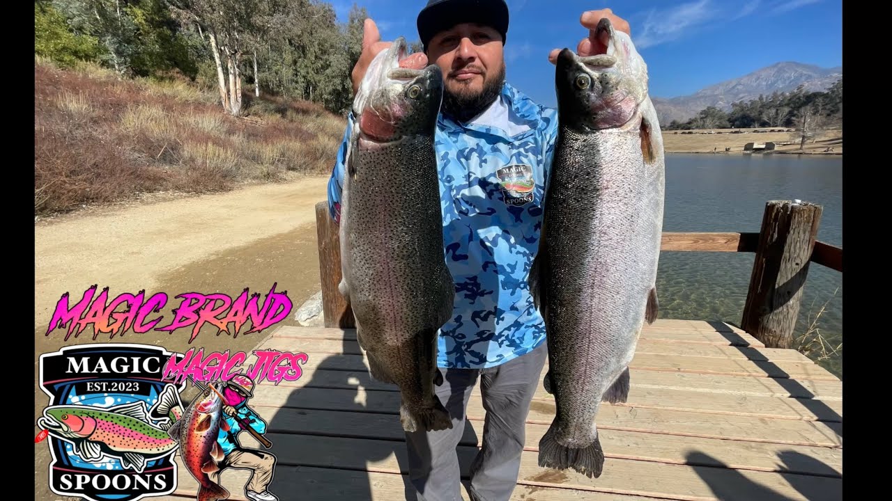 TROUT FISHING at YUCAIPA REGIONAL PARK with JIGS/ Pesca de Truchas en ...