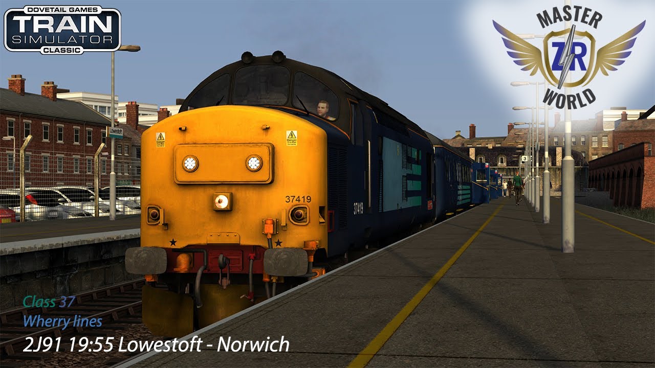 2J91 19:55 Lowestoft - Norwich - Wherry lines - Class 37 - Train ...