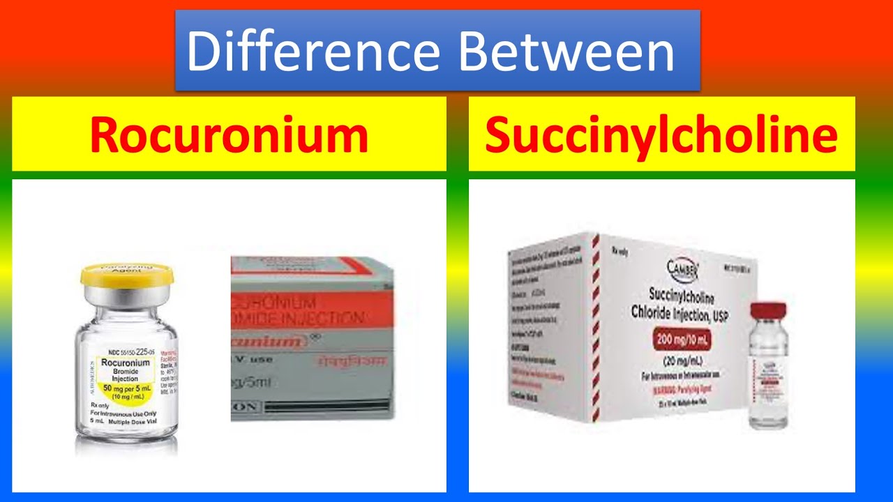 Difference between Rocuronium And Succinylcholine - YouTube