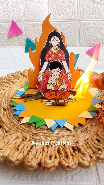 Holika Dahan DIY | Prahlad Aur Holika Ki Kahani | Easy Holi Craft # ...