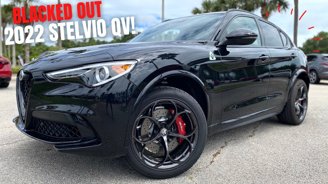 This 2022 Alfa Romeo Stelvio Quadrifoglio Is A Blacked Out Menace - YouTube