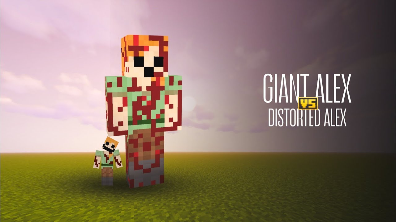 Minecraft Battle | GIANT ALEX Vs DISTORTED ALEX - YouTube