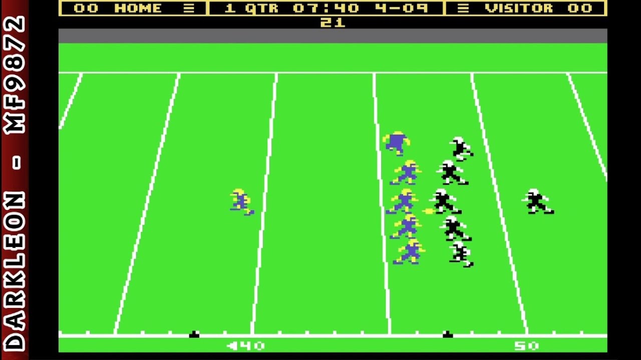 Atari 7800 - Touchdown Football © 1988 Imagineering - Gameplay - YouTube