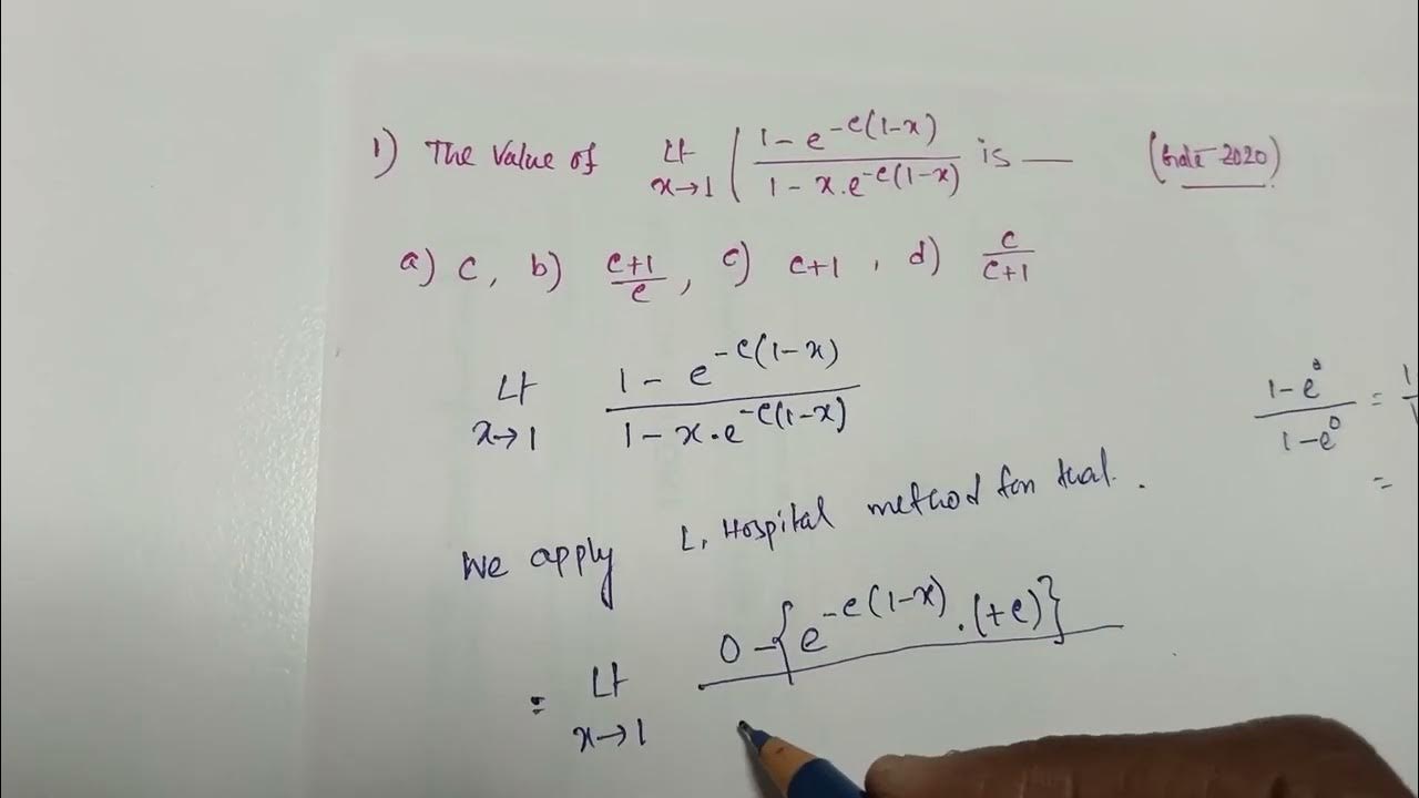 Limit Lec 9 Gate 2020 | Previous year GATE Question - YouTube